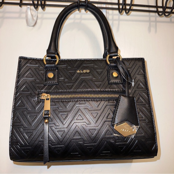 Aldo | Bags | Aldo Womens Gialdann Double Top Handle Logo Allover The ...